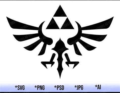 Zelda Triforce Emblem Svg Clipart Triforce Cut File Zelda Etsy