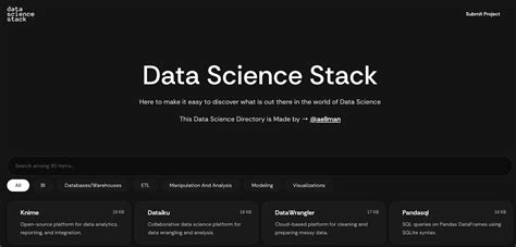 i made a directory of all the best data science tools r datascience