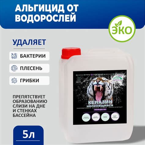 Средство от водорослей в бассейне 5л, КЕНАЗИН НЕПЕНЯЩИЙСЯ осветление ...