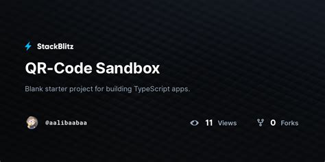 QR Code Sandbox StackBlitz