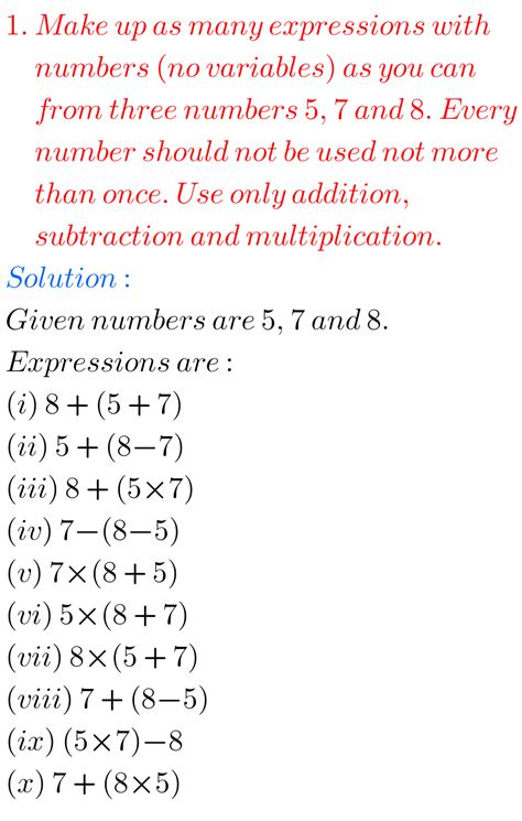 algebra solutions for exercise 11 3 class 6 ncert maths maths glow