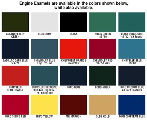Ford Motor Color Chart Hot Sex Picture