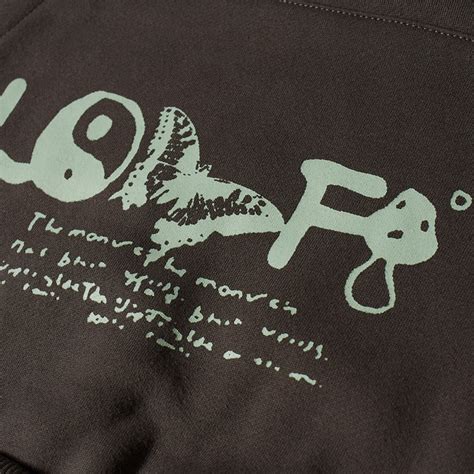Lo Fi Gaze All Over Print Hoodie Washed Black End Kr
