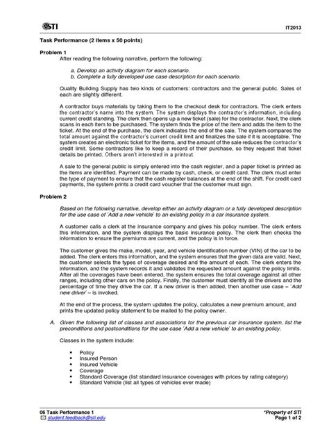 06 Task Performance 1 Pdf Credit Card Insurance