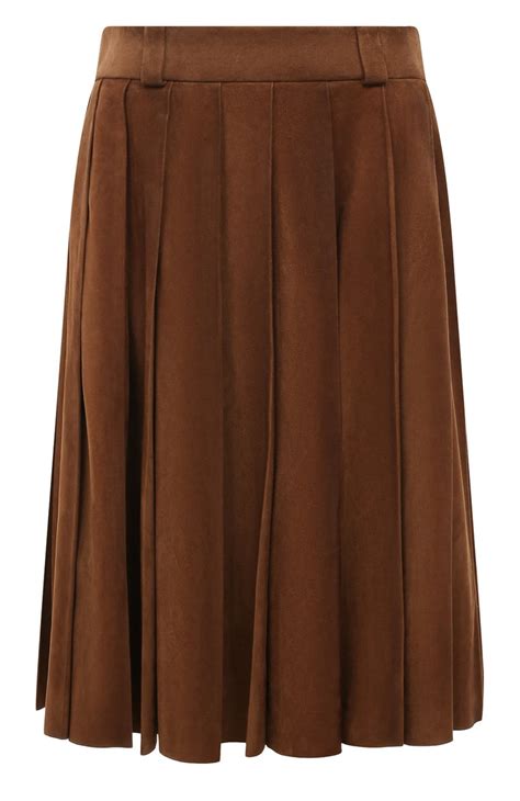 Женская коричневая замшевая юбка Miu Miu купить в интернет магазине ЦУМ арт Mpd704 104r F0401