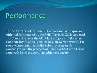 Core 2 Duo Processor PPTX