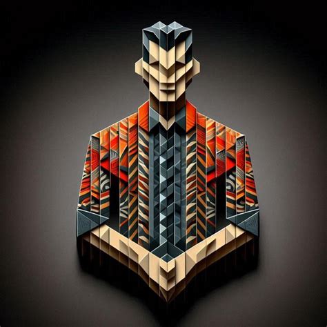 Abstract Origami A Figure In Colorful Folds Premium Ai Generated Image