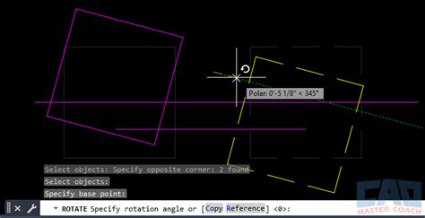 Autocad Rotate Command Turn Objects To Angle