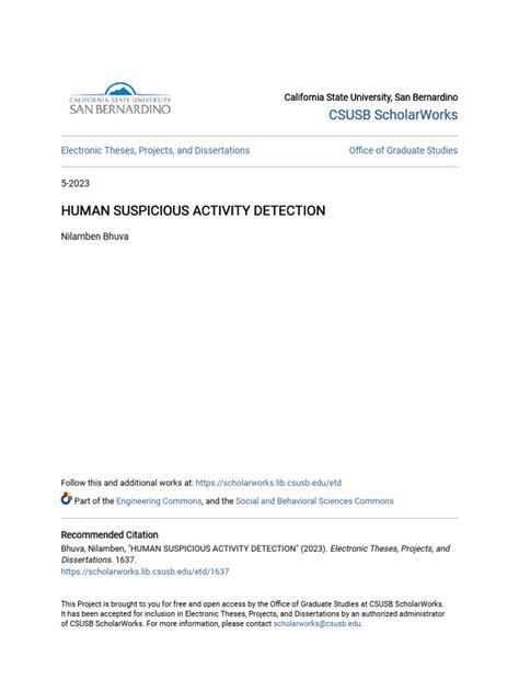 Human Suspicious Activity Detection Pdf Deep Learning Machine
