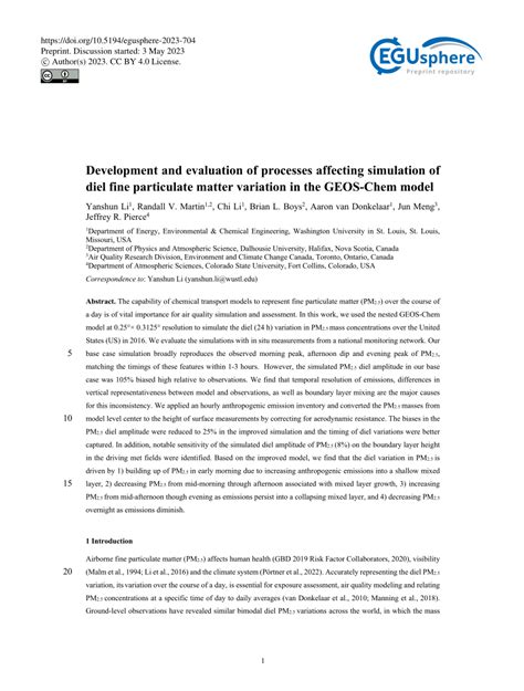 Pdf Development And Evaluation Of Processes Affecting Simulation Of