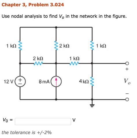 solved chapter 3 problem 3 024 use nodal analysis to find