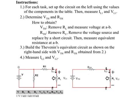 solved instructions 1 for each task set up the circuit