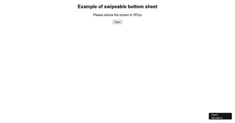 Swipeable Bottom Sheet Forked Codesandbox