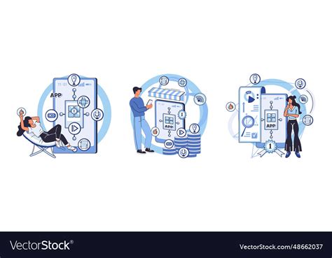 Application Testing Metaphor App Test Royalty Free Vector