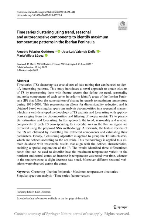 pdf time series clustering using trend seasonal and autoregressive