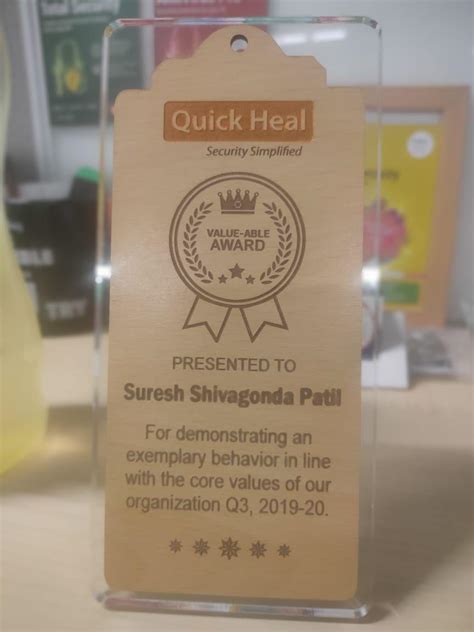 Suresh Patil On Linkedin Felicitation Of Valueable Award Quick Heal