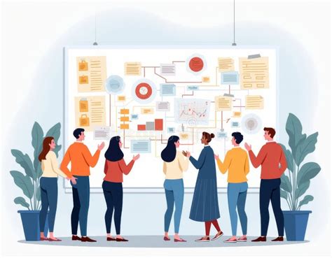 Team Collaboration On Project Workflow And Strategy Ai Generated Stock Illustration