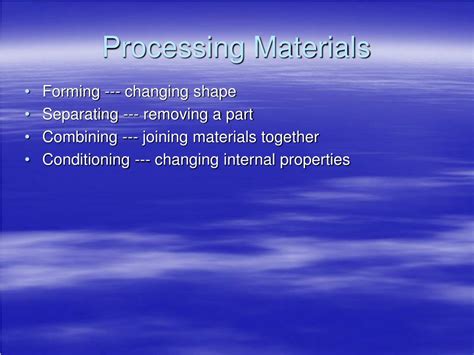 Ppt Processing Materials Powerpoint Presentation Free Download Id