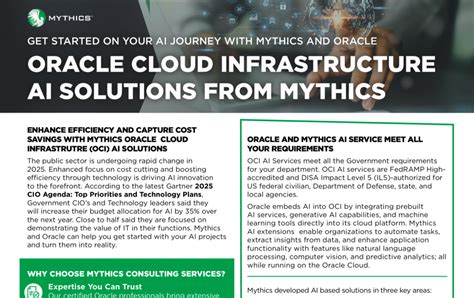 Oracle Cloud Infrastructure Ai Solutions Mythics