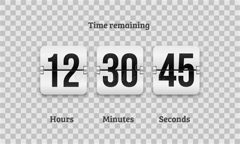 Countdown Clock Flip Counter Vector Digital Timer Stock Vector