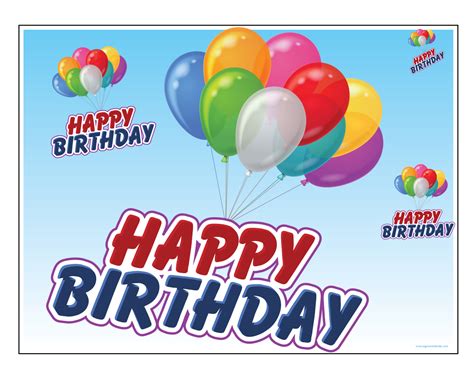 Buy Our Happy Birthday Balloons Corrugated Plastic Sign From Signs