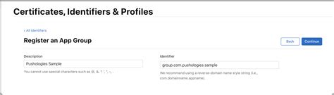 step 1 apple developer portal setup