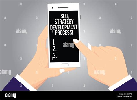 Handwriting Text Writing Seo Strategy Development Process Concept Meaning Search Engine