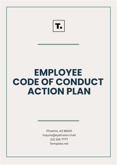 Free Employee Code Of Conduct Action Plan Template To Edit Online