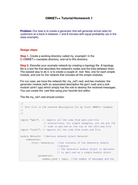 Good Omnet Tutorial Pdf Computer Engineering Software Development