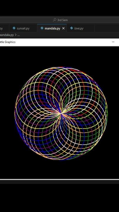 Python Turtle 02100 Python Turtle Mandala 🎨 Creative Coding For Beginners Python Art In 1