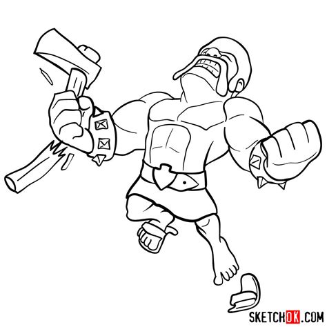 Clash Of Clans Barbarian Drawing