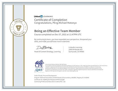 michael matonya peng on linkedin certificate of completion