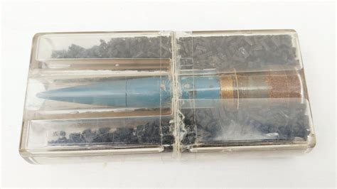 Cased Inert 27mm Cannon Shell Sally Antiques