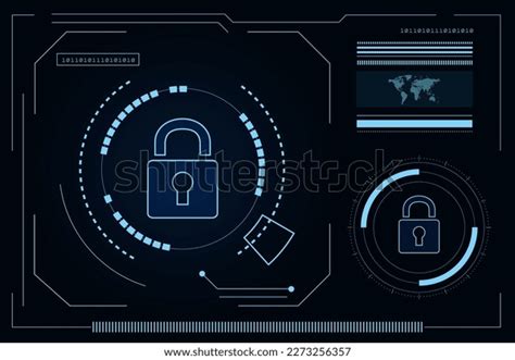 Cyber Security Technology Concept Shield Keyhole Stock Vector Royalty Free 2273256357