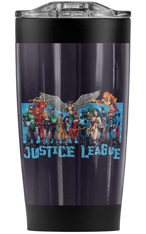 Justice League League Lineup Stainless Steel Tumbler 20 Oz Coffee