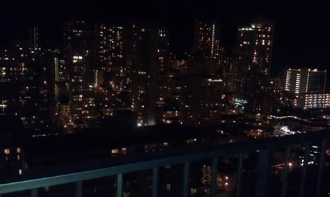 City Night View From Condo Balcony City Lights Photography City