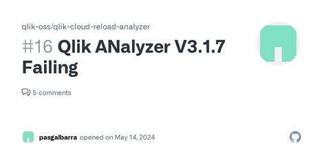 Qlik ANalyzer V Failing Issue Qlik Oss Qlik Cloud Reload Analyzer GitHub