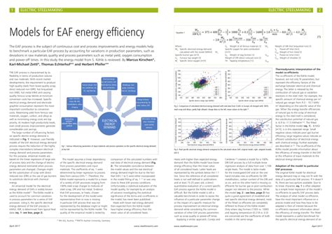 Pdf Models For Eaf Energy Efficiency
