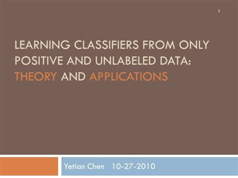 Learning Classifiers From Only Positive And Unlabeled Data Theory
