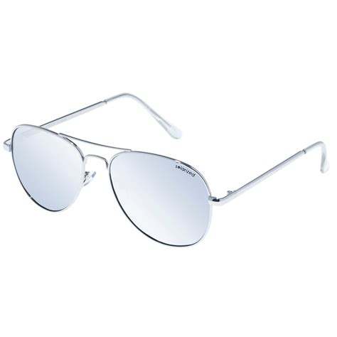 Solarized Iconic Aviator Silver Crystal Clear Uni Sex Aviator