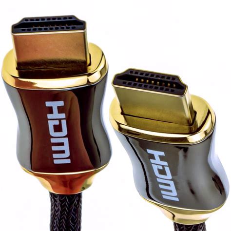 Braided Chrome Hdmi Shielded Cable 4k 2k Supports 3d Arc Ethernet 5m
