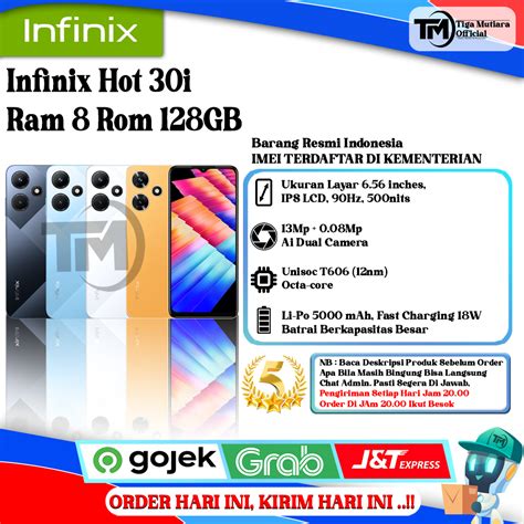 Jual Infinix Hot I Ram Rom Gb Segel Original Bergaransi Resmi Shopee Indonesia