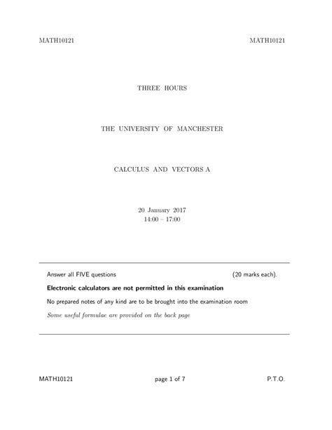 Calculus Exam Semester 1 Docsity