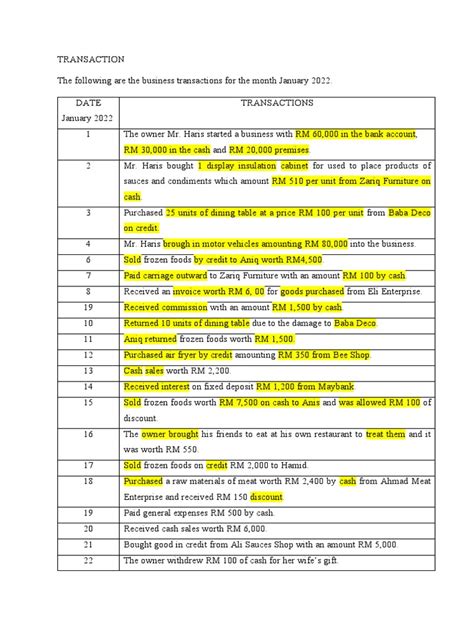 Business Transaction Assignment Acc Download Free Pdf Business Banking
