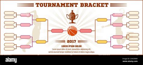 Basketball Tournament Bracket Vector Mockup Basketball Tournament