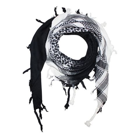 Kefiah Diagonalmente Bianco Nero Shemagh Sciarpa Arafat 1 053 95