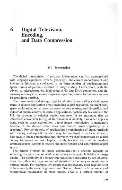 Pdf 6 Digital Television Encoding And Data Compression 6 1 Introduction