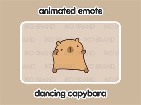 Animated Emote Dancing Capybara Cute Kawaii Chibi Twitch Youtube Discord Stream Emotes