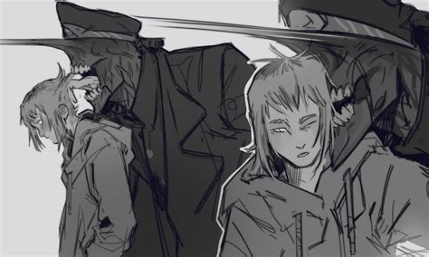 Katana Man And Sawatari Akane Chainsaw Man Drawn By Valiera