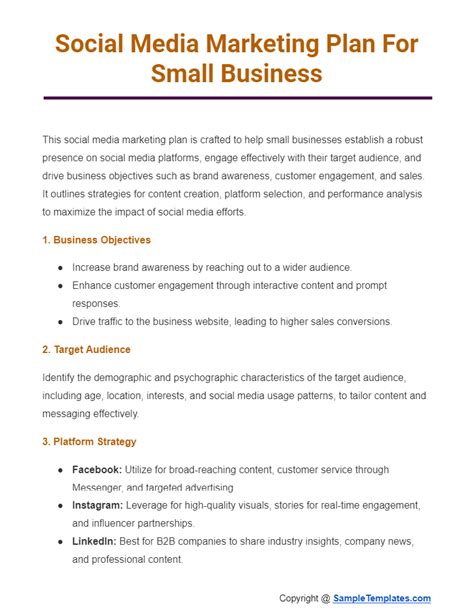 Marketing Plan For Small Business Sample At Stephen Gallagher Blog
